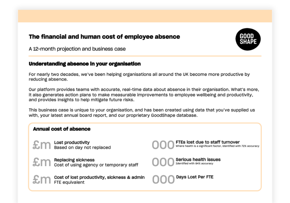 Cost of Absence Calculator | GoodShape
